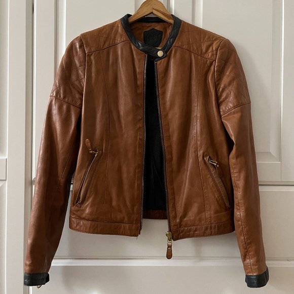 Massimo Dutti | Jackets & Coats | Massimo Dutti Woman Leather Jacket ...